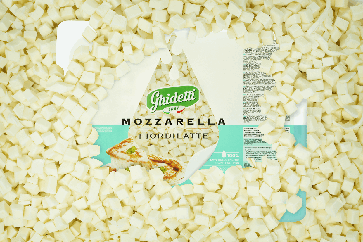 Ghidetti Mozzarella Cubetti 3 kg - Mise En Place